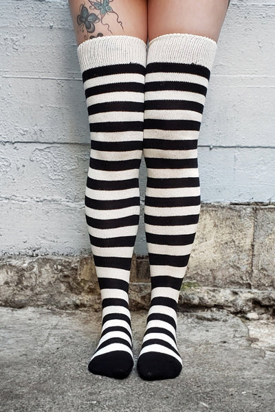 Horizontal Striped Cotton Socks - wide stripe – FIVE AND DIAMOND